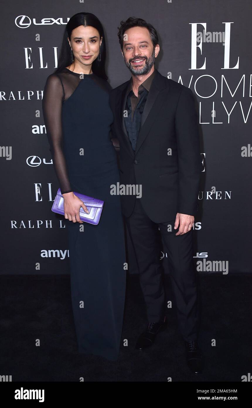 Lily Kwong, left, and Nick Kroll arrive at the 29th annual ELLE Women ...