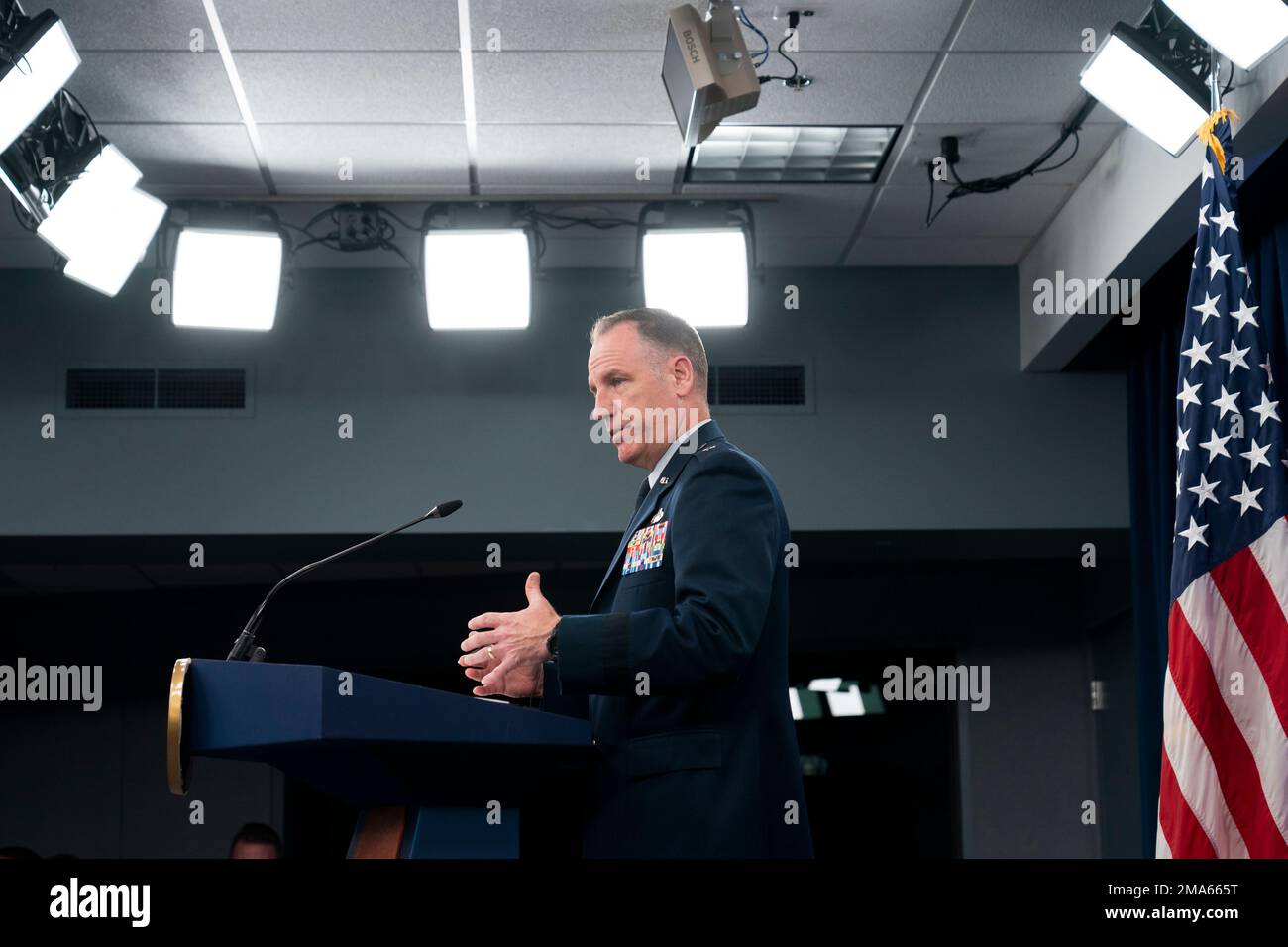 Pentagon spokesman U.S. Air Force Brig. Gen. Patrick Ryder speaks ...