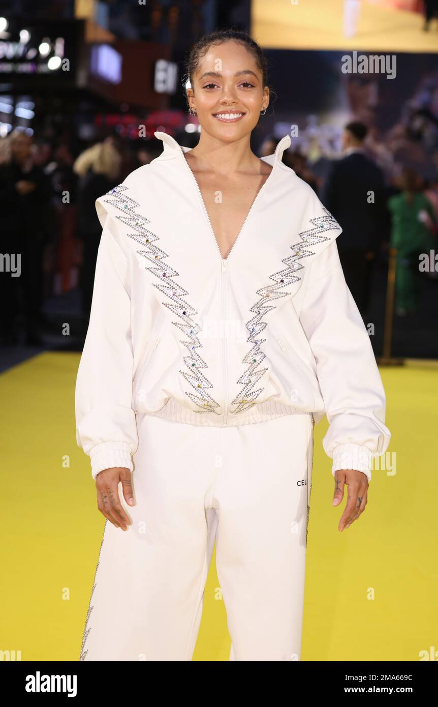 Quintessa Swindell poses for photographers upon arrival for the ...