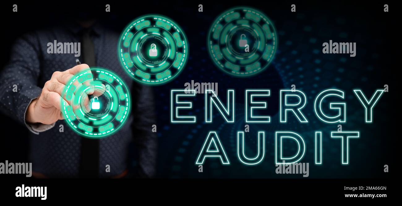 Conceptual caption Energy Audit. Business showcase assessment of the ... Conceptual caption Energy Audit. Business showcase assessment of the ...