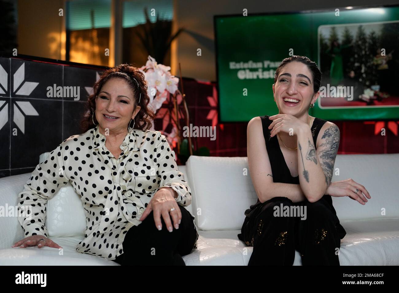 Gloria Estefan and her daughter Emily Estefan speak during an interview ...