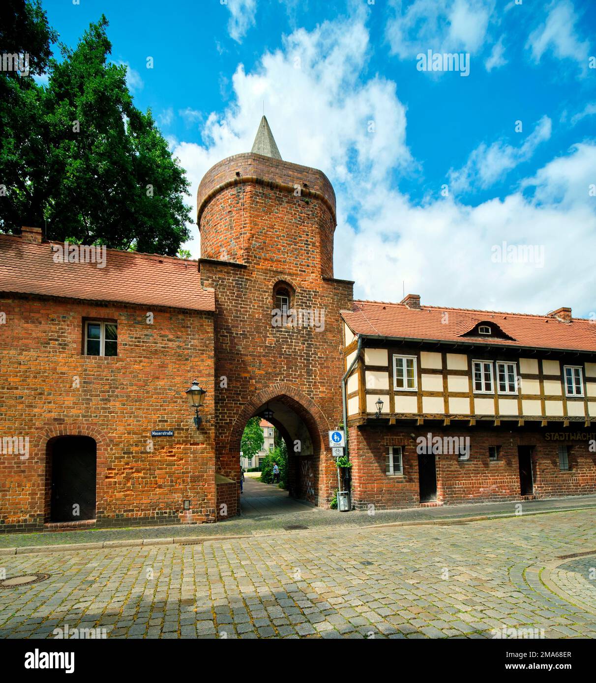 Lindenpforte, Old City Wall, Cottbus, Brandenburg, Germany Stock Photo ...