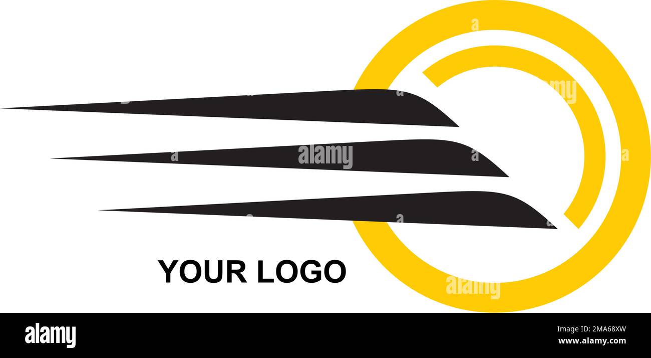 yellow circle with wings logo design Stock Vector Image & Art - Alamy