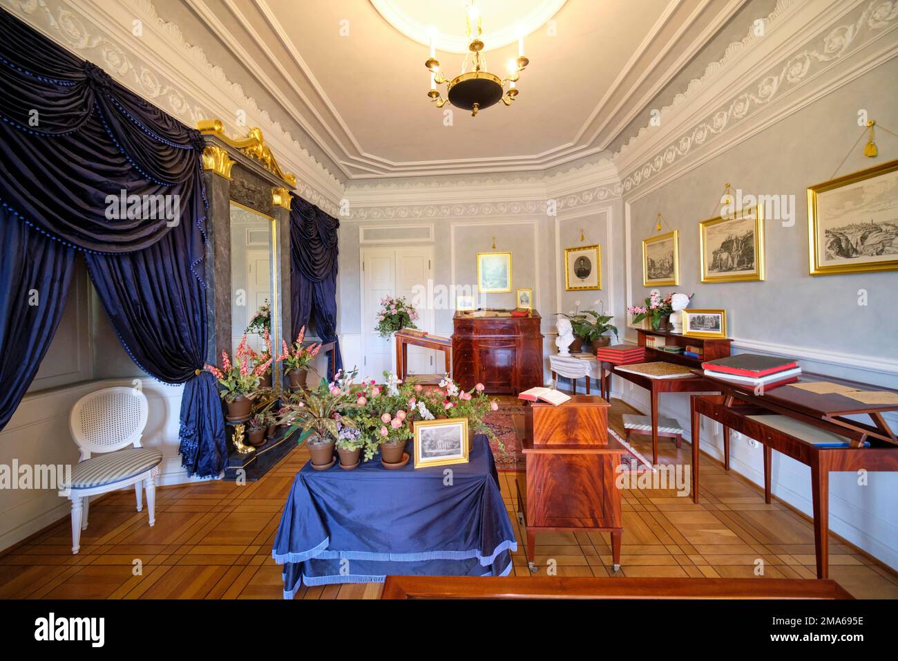 New Palace, interior, Muskau Park, Prince Pueckler Park, UNESCO World ...