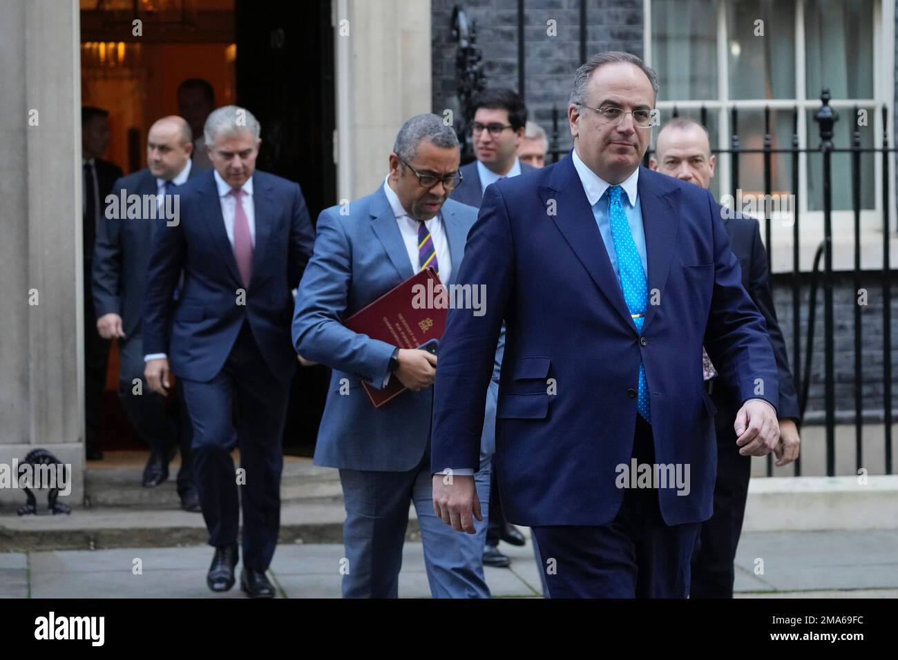 Britain's Attorney General for England and Wales Michael Ellis, front ...