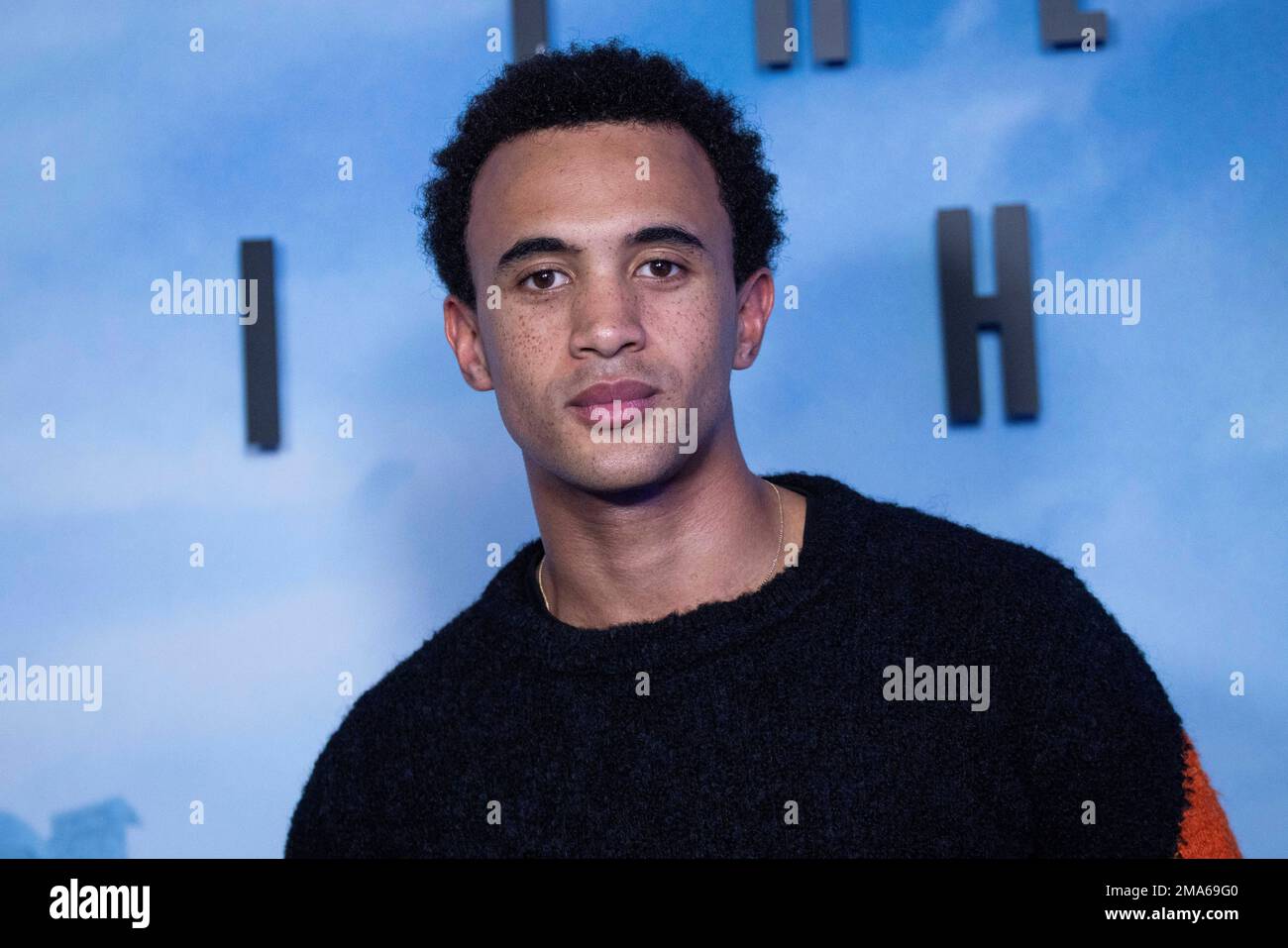 Miles Barrow poses for photographers upon arrival for the screening of ...