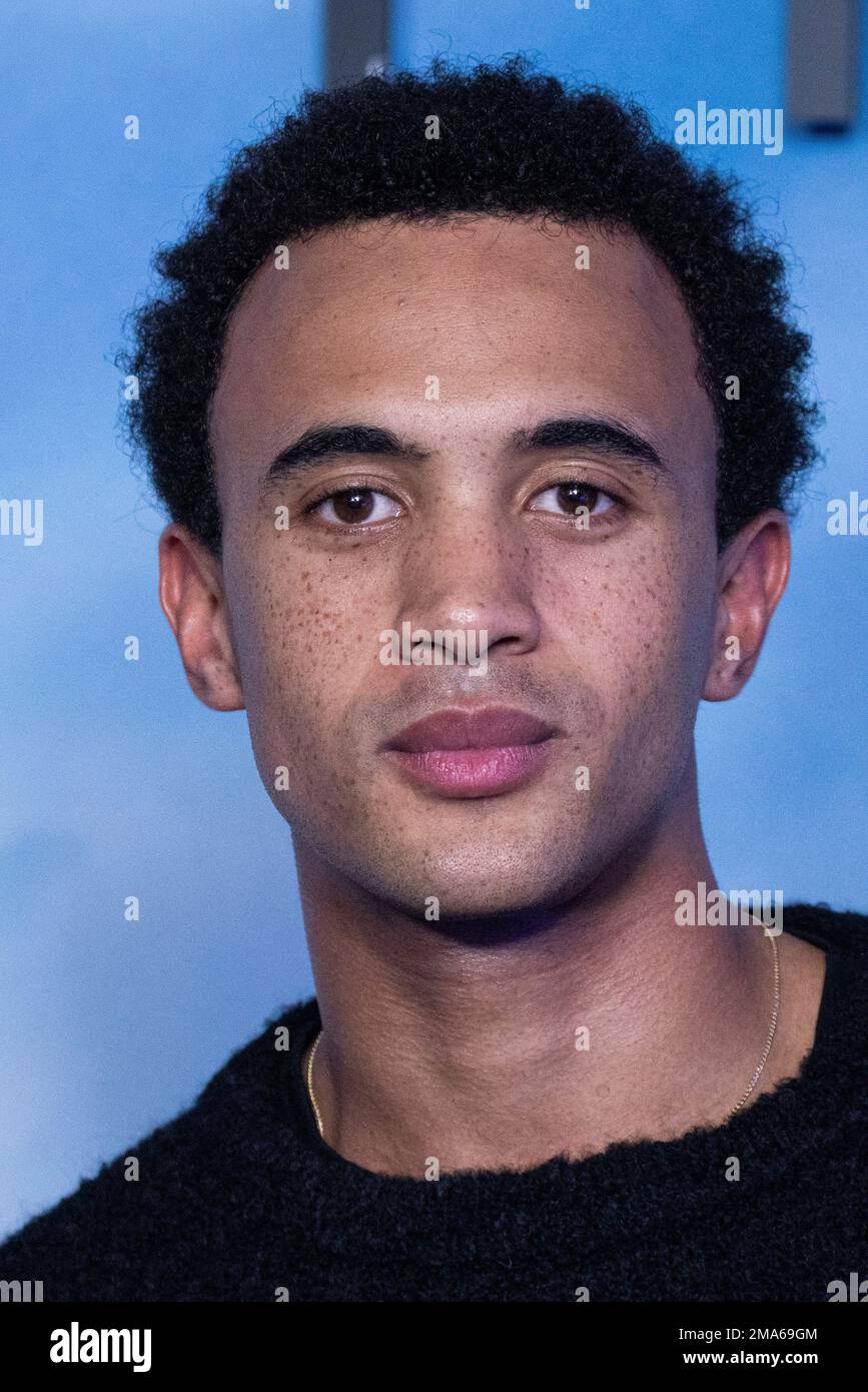 Miles Barrow poses for photographers upon arrival for the screening of ...