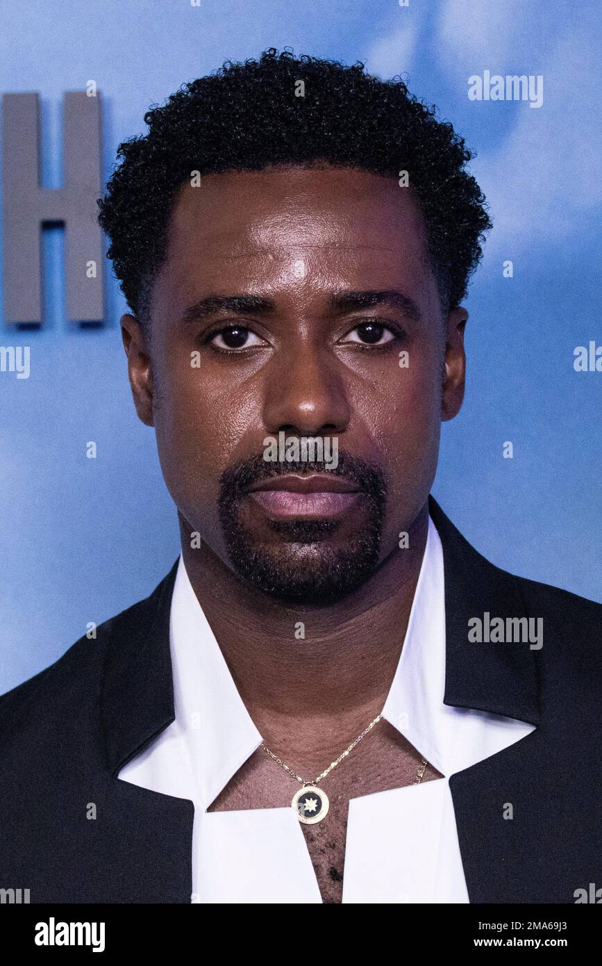 Gary Carr poses for photographers upon arrival for the screening of the ...