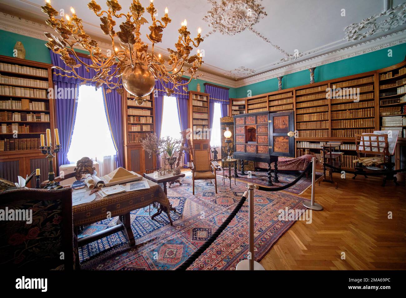 Pueckler-Callenberg Library, interior view, Branitz Palace, Branitz ...