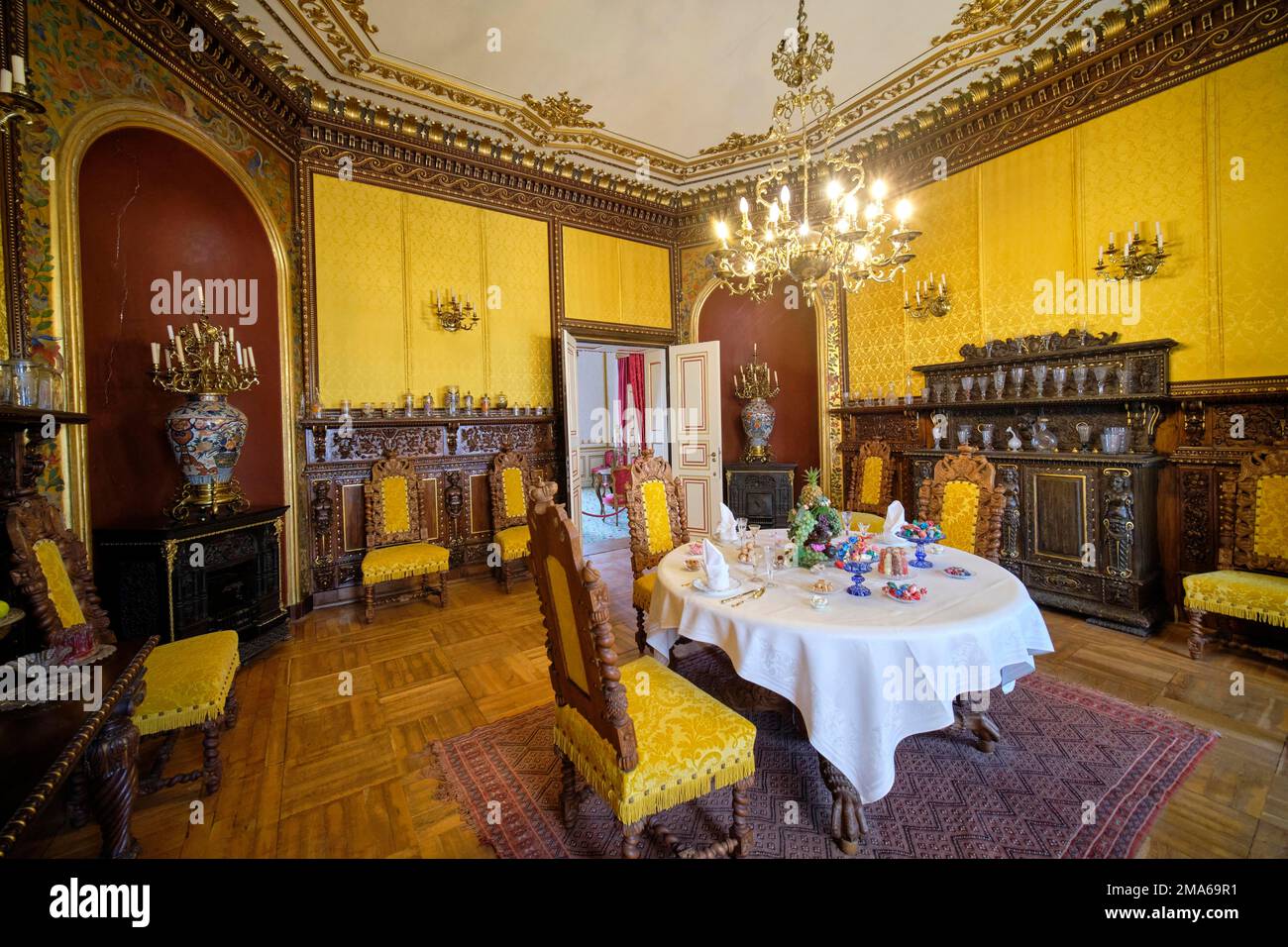 Dining room, interior, Branitz Palace, Branitz Park, Prince Pueckler ...