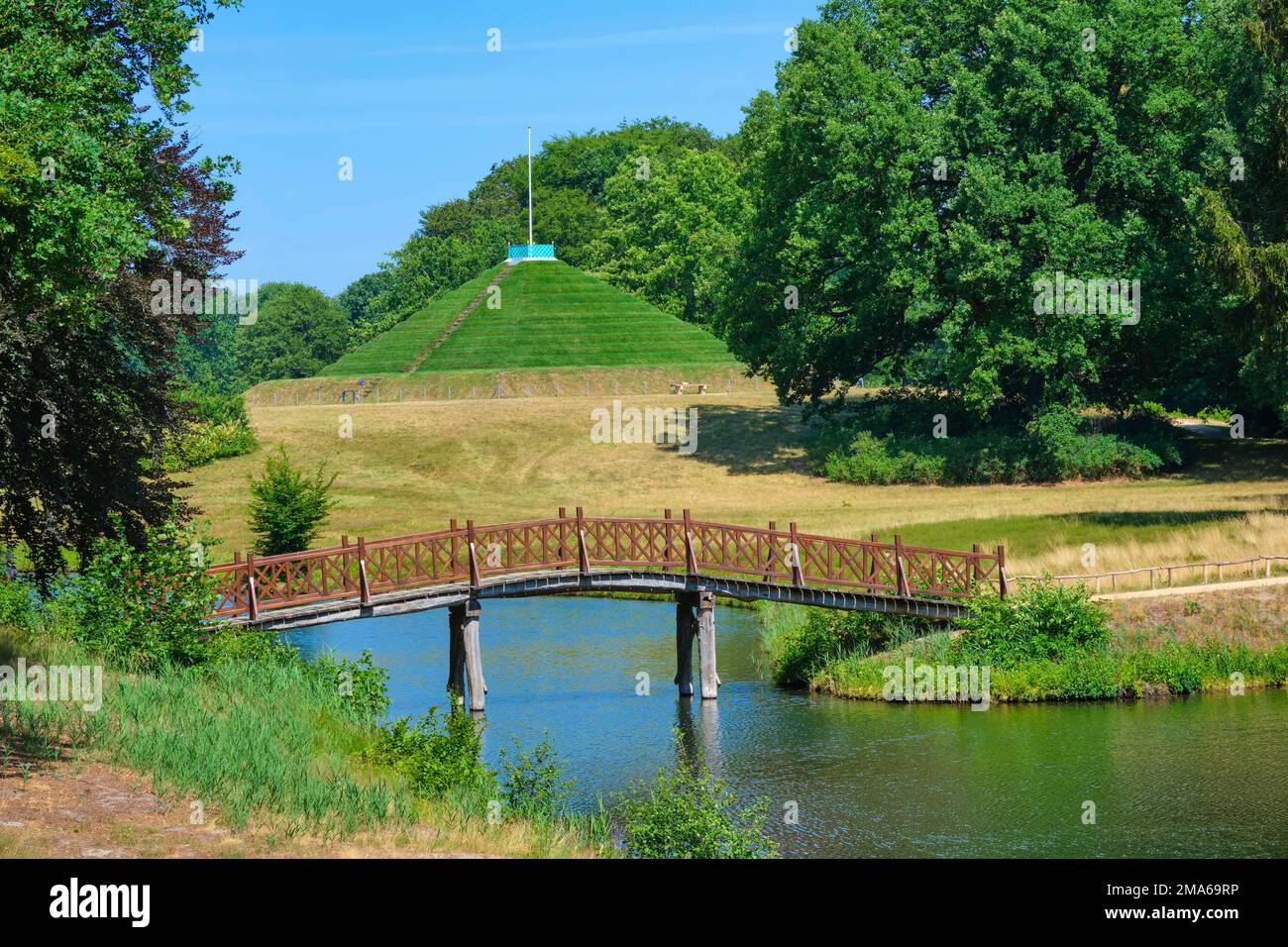 Snake Lake Bridge and the Land Pyramid, Branitzer Park, Fuerst Pueckler ...