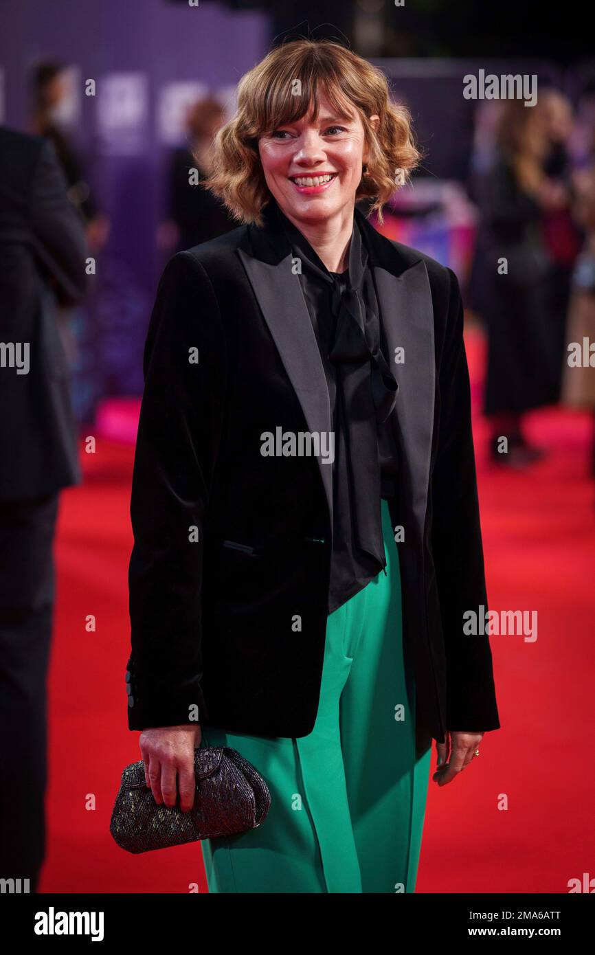 Bethan Roberts poses for photographers upon arrival for the premiere of ...
