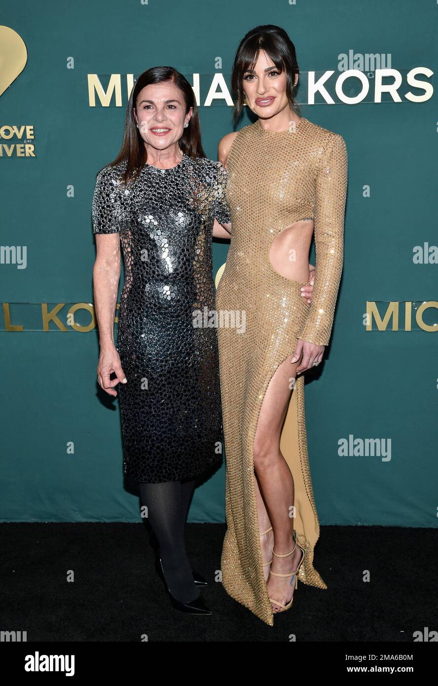 Lea Michele, right, and mother Edith Sarfati attend the God's Love We ...