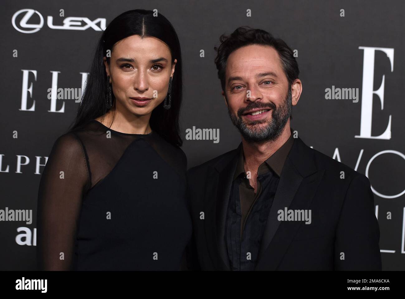 Lily Kwong, left, and Nick Kroll arrive at the 29th annual ELLE Women ...