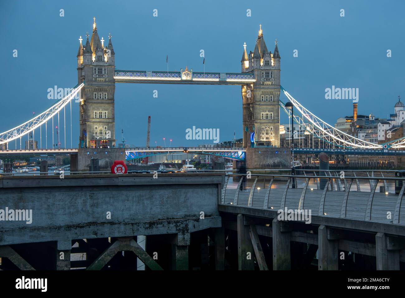 Tower Bridge, blue hour, London, England, Great Britain Stock Photo - Alamy