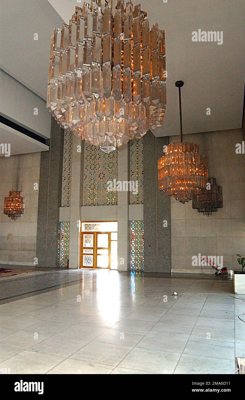 A view showing the lobby entrance located inside the Al Rashid Hotel ...