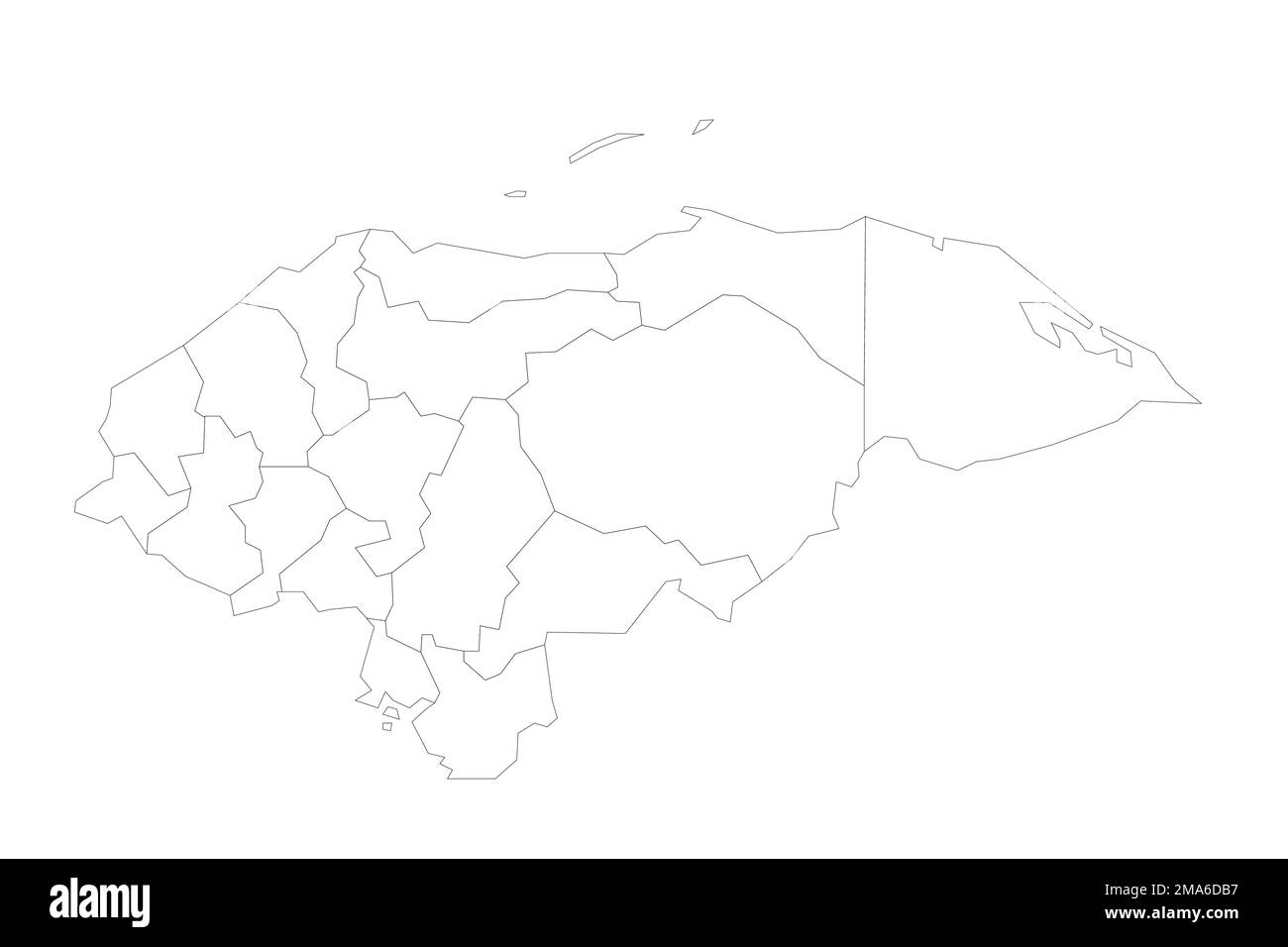 Honduras political map of administrative divisions Stock Vector Image ...