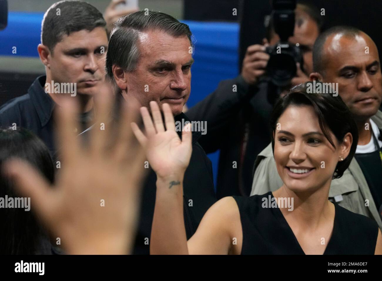 Brazil's President Jair Bolsonaro, who is running for reelection ...
