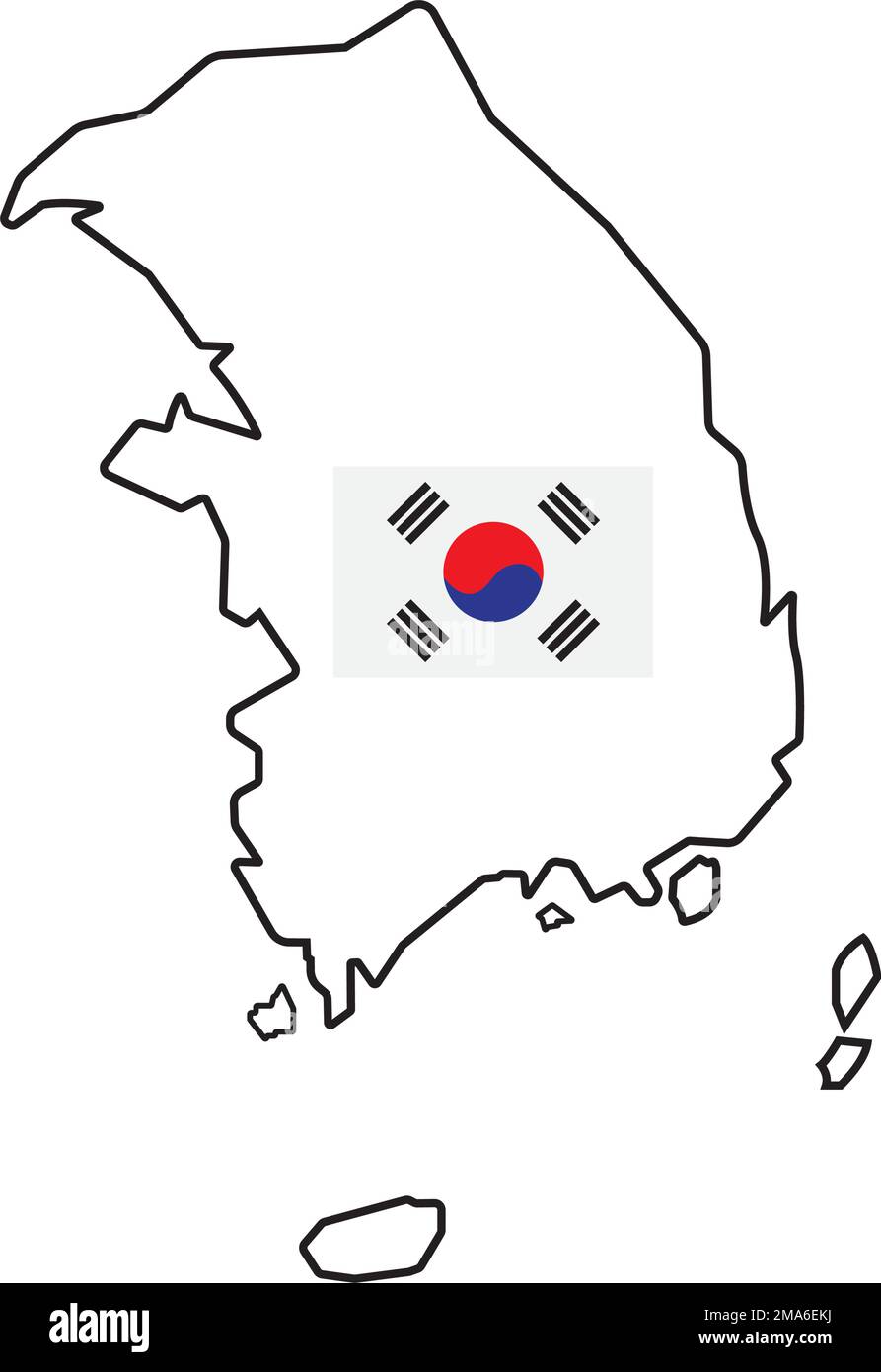 south korea map icon vector illustration symbol design Stock Vector ...