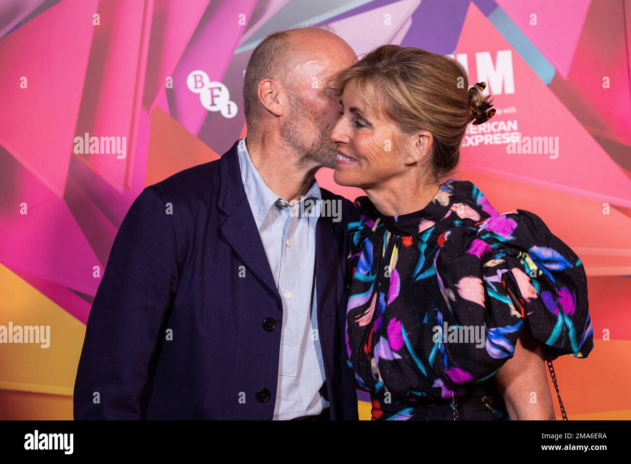 Director Hugo Blick and Elinor Morriston pose for photographers upon ...