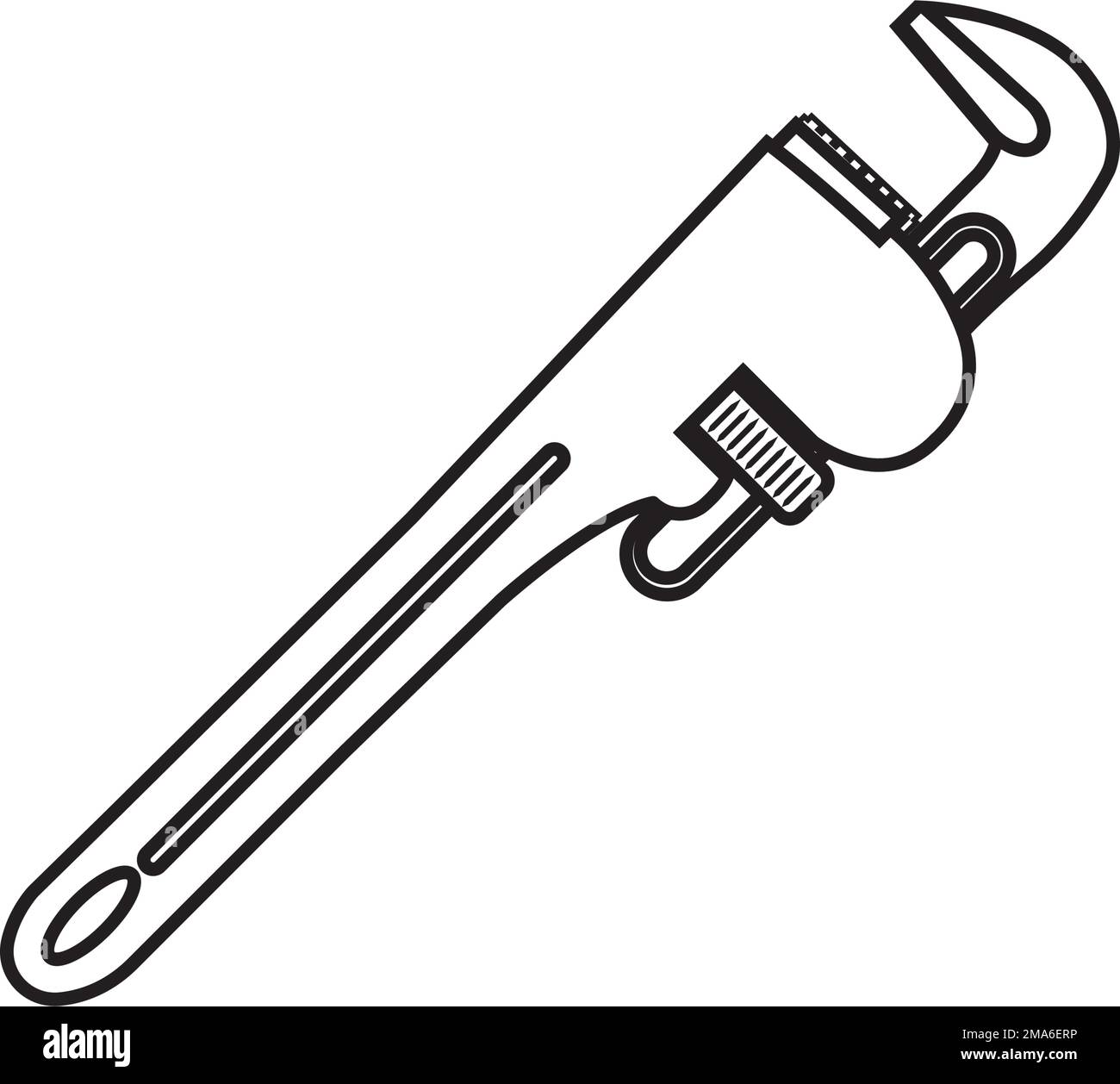 Pipe Wrench Icon Vector Illustration Symbol Design Stock Vector Image