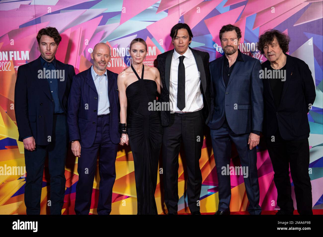 Tom Hughes, director Hugo Blick, Emily Blunt, Chaske Spencer, Steve ...