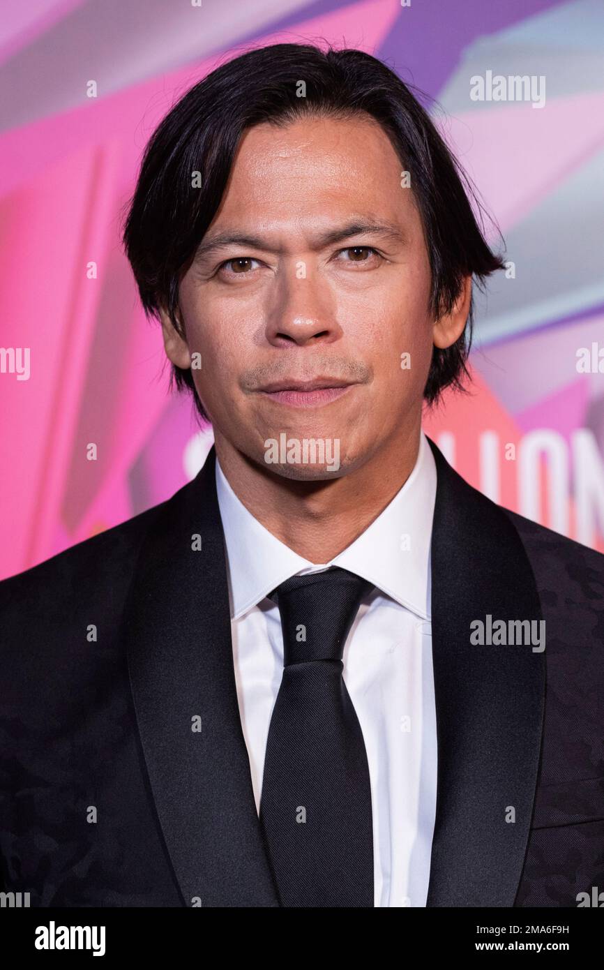 Chaske Spencer poses for photographers upon arrival for the premiere of ...
