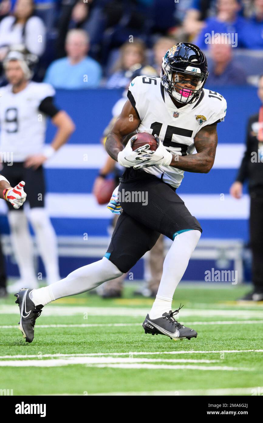 Jacksonville Jaguars wide receiver Tim Jones (15) runs down the field ...