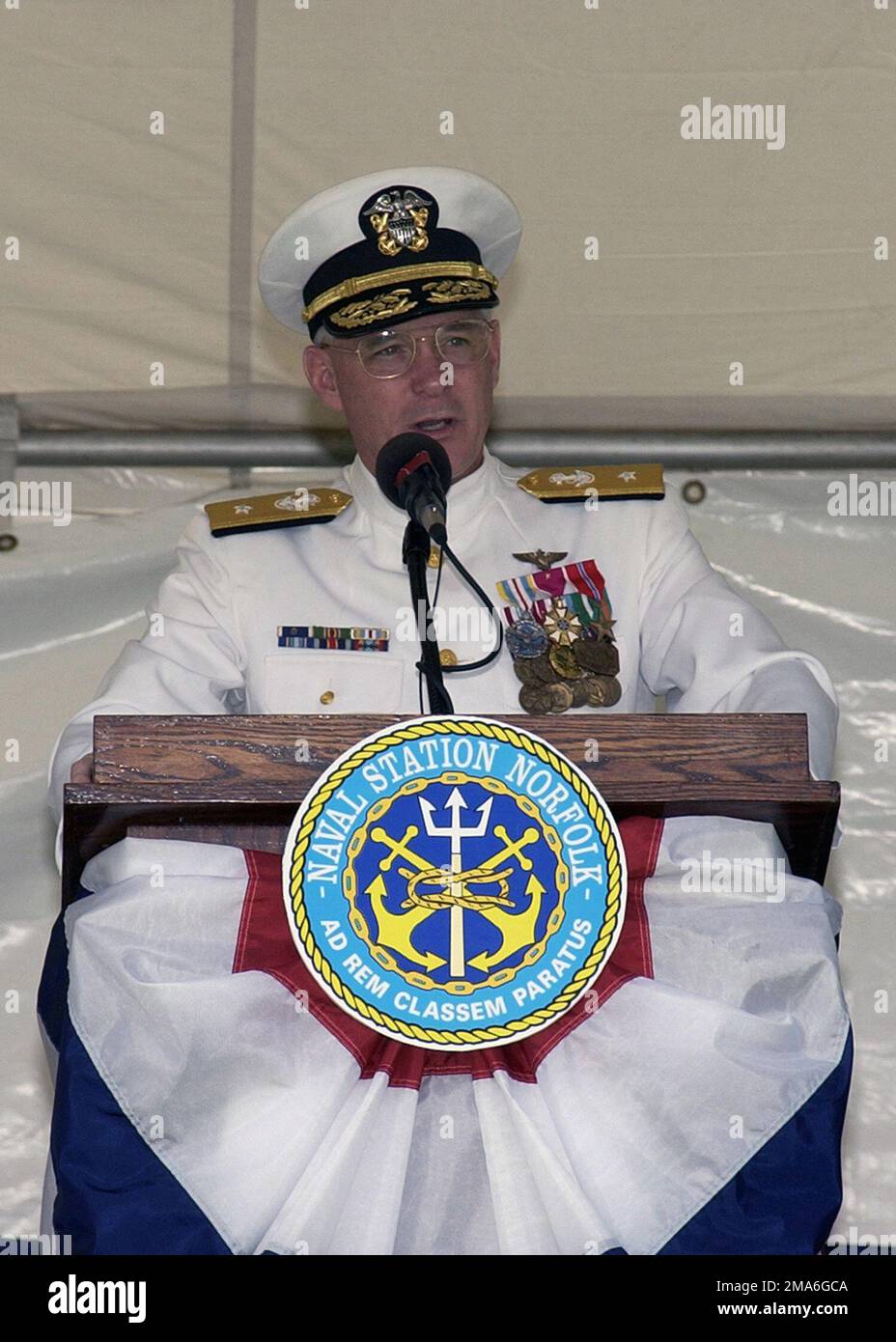 US Navy (USN) Rear Admiral (RADM) Stephen A. Turcotte, Commander, Navy Region Mid Atlantic ...