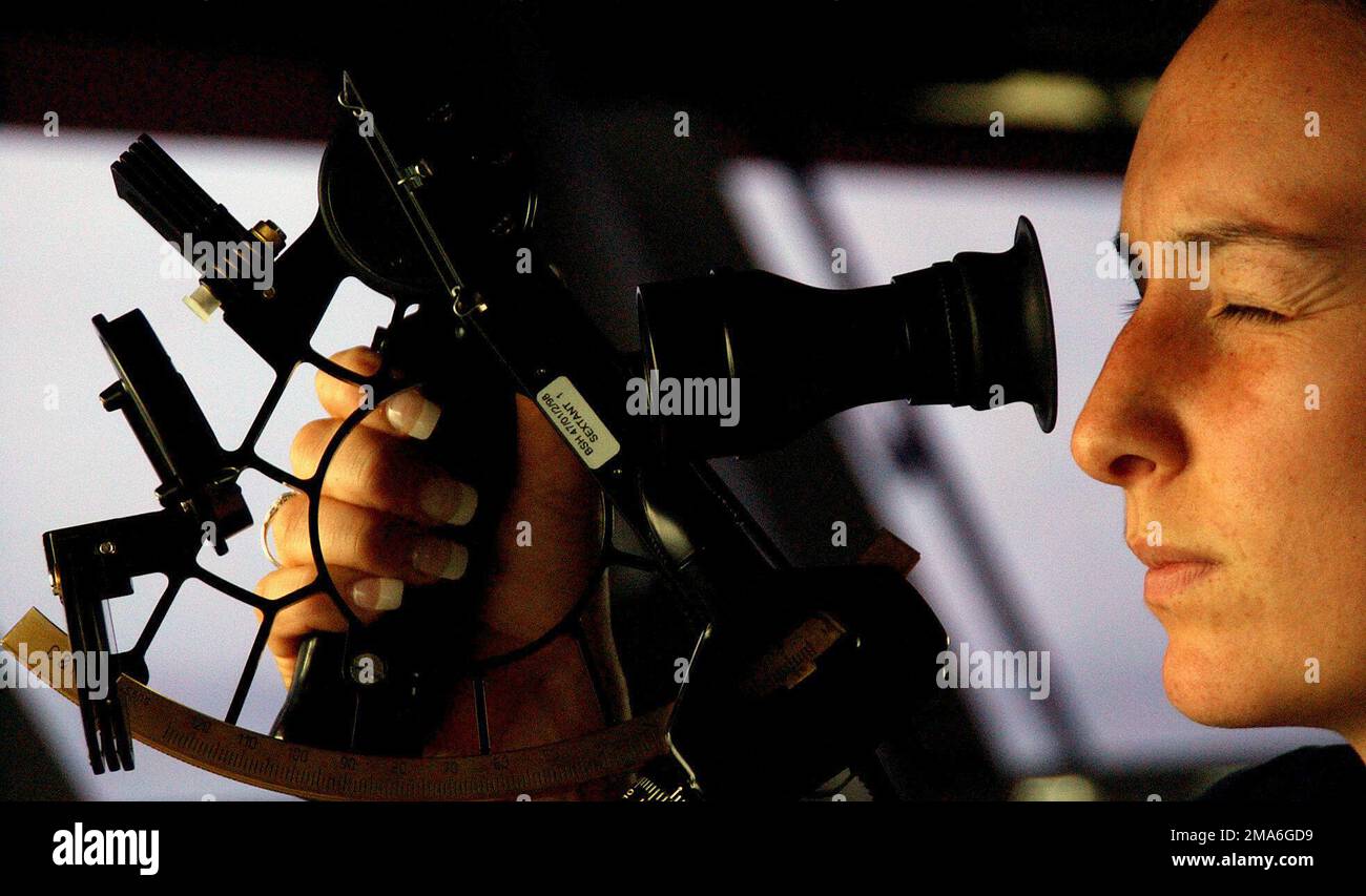 Onboard the bridge of the US Navy (USN) Nimitz Class: Aircraft Carrier ...