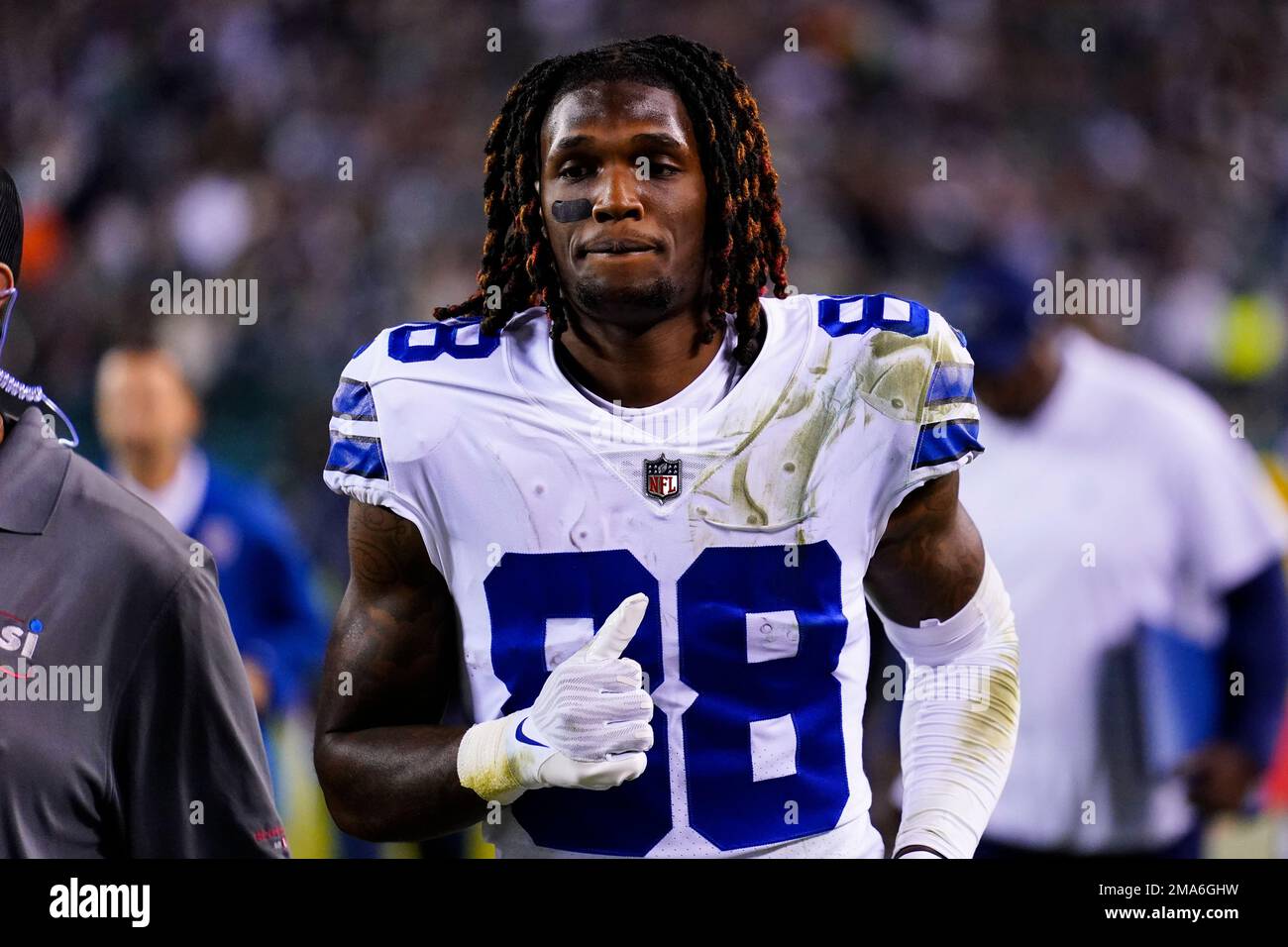 Dallas Cowboys wide receiver CeeDee Lamb in action during an NFL ...