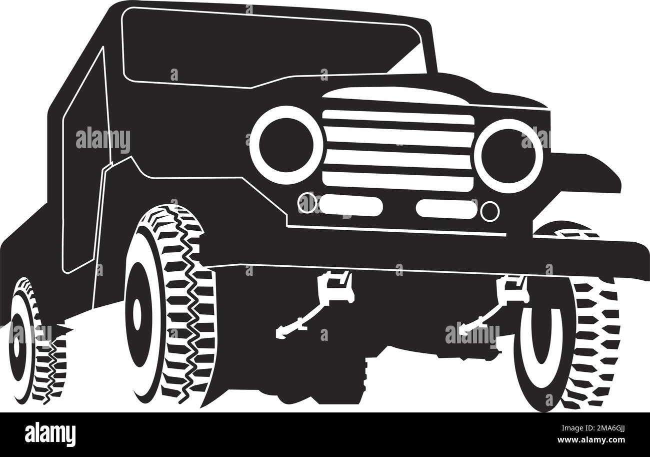 off-road suv car 4x4 icon vector illustration template design Stock ...