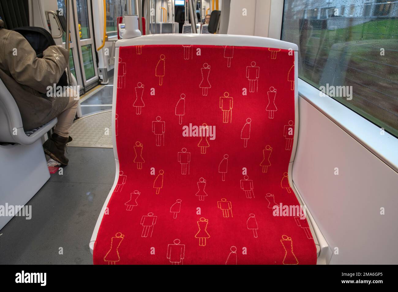 Chair Inside Tram 25 At Amstelveen The Netherlands 16-1-2023 Stock ...