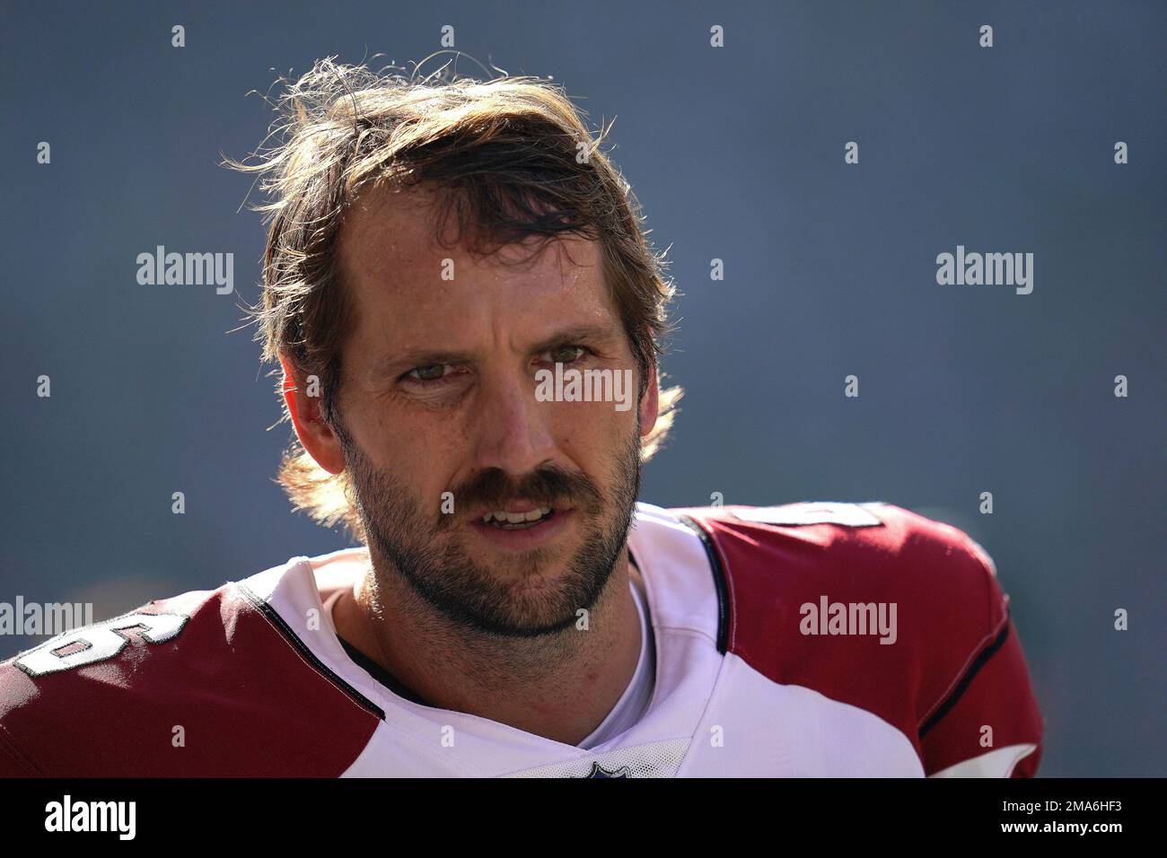 Arizona Cardinals long snapper Aaron Brewer (46) stands on the sideline ...