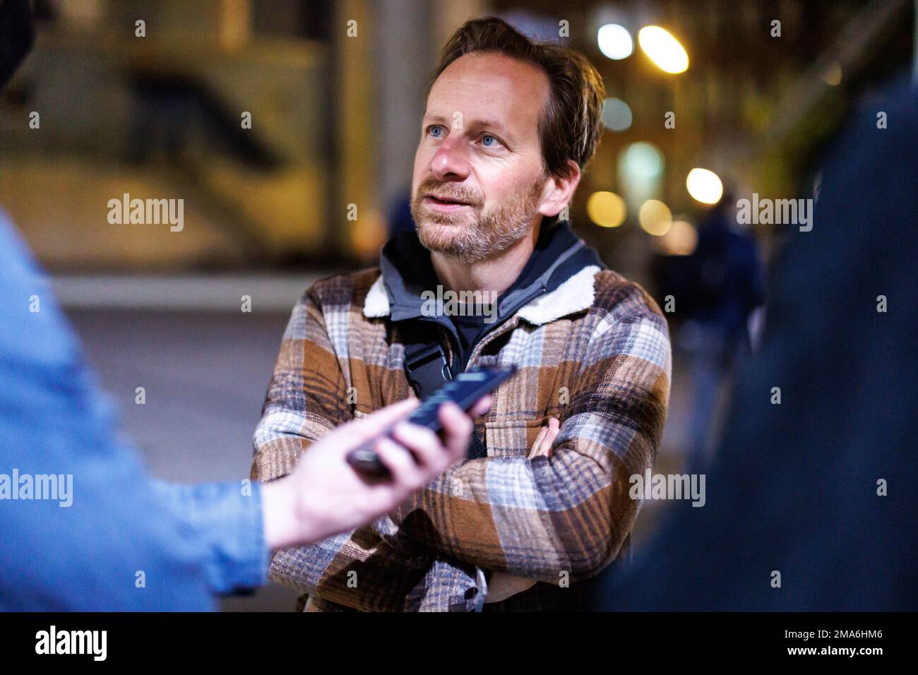 Munich, Germany. 05th May, 2022. Actor Fabian Busch gives an interview ...