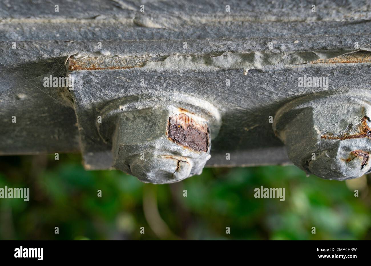 Old rusty bolt of the bridge beam construction Stock Photo - Alamy