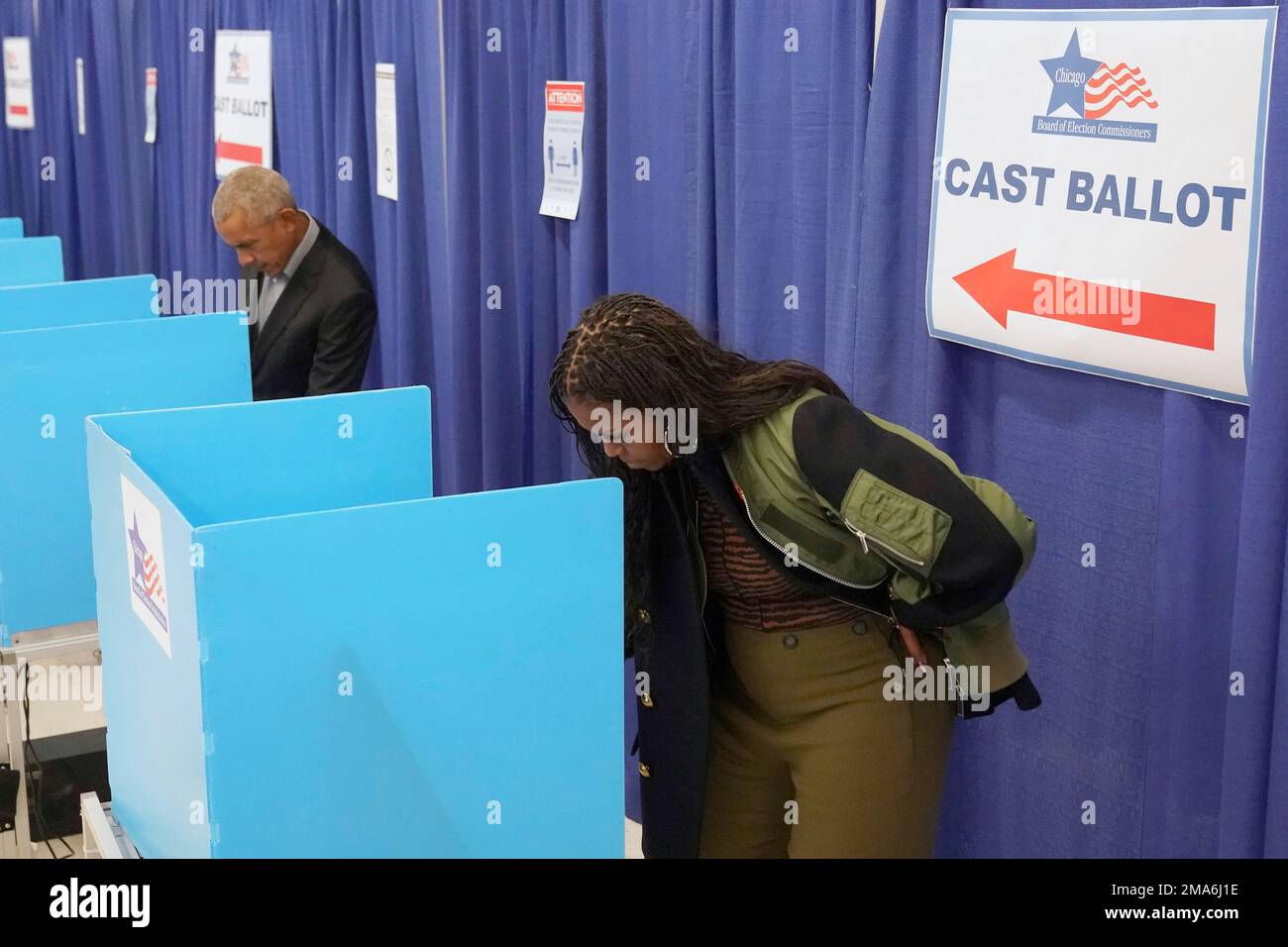 Former President Barack Obama, left, and former first lady Michelle ...