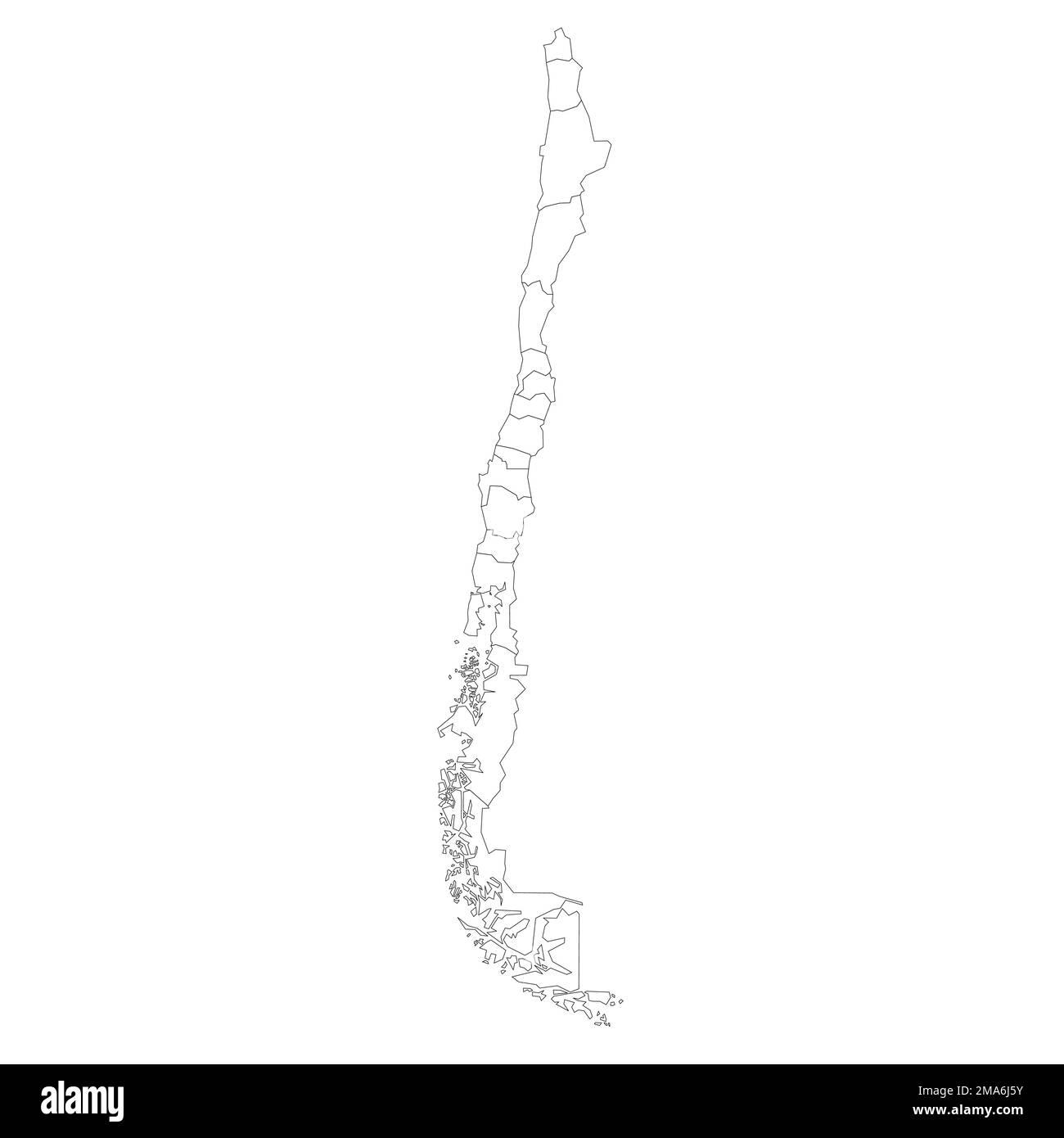 Chile political map of administrative divisions Stock Vector Image ...