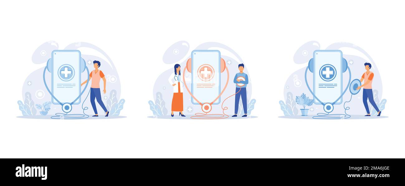 Online doctor. Healthcare services, Ask doctor. Tele medicine e-health ...