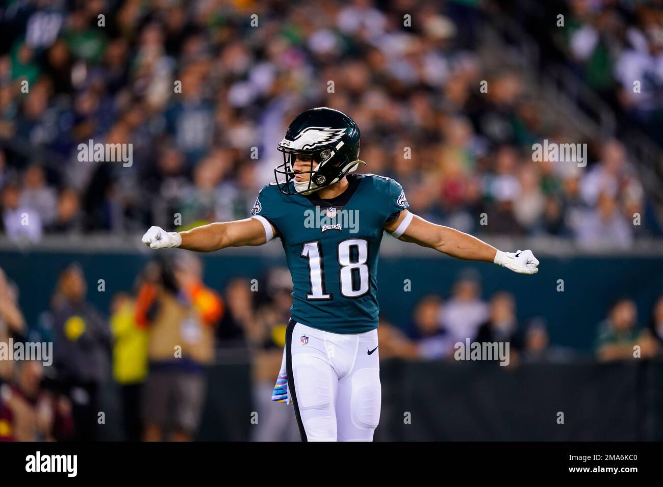 Philadelphia Eagles' Britain Covey plays during an NFL football game ...