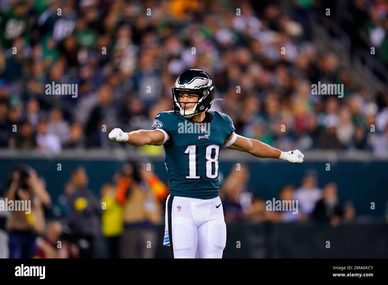 Philadelphia Eagles' Britain Covey plays during an NFL football game ...