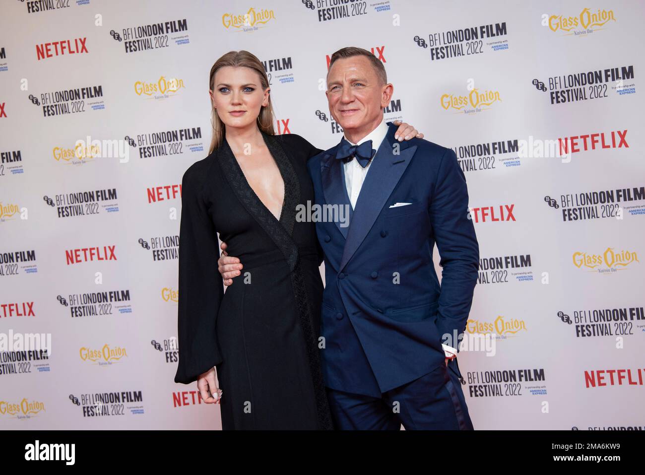 Daniel Craig, right, and Ella Craig pose for photographers upon arrival ...
