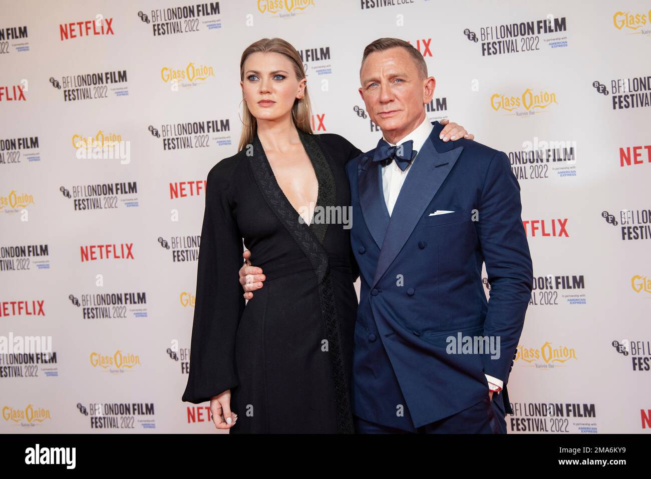 Daniel Craig, right, and Ella Craig pose for photographers upon arrival ...