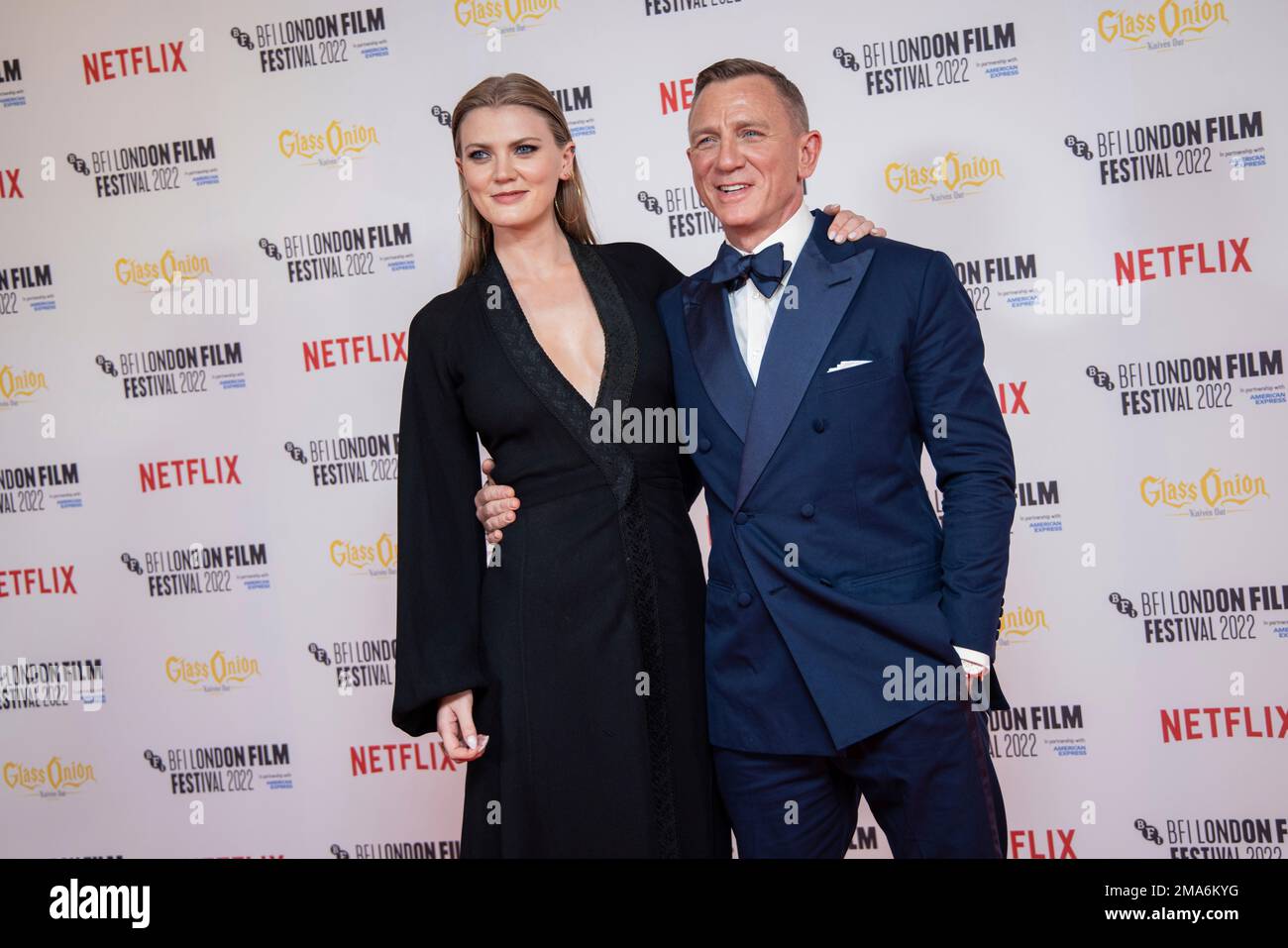 Daniel Craig, right, and Ella Craig pose for photographers upon arrival ...
