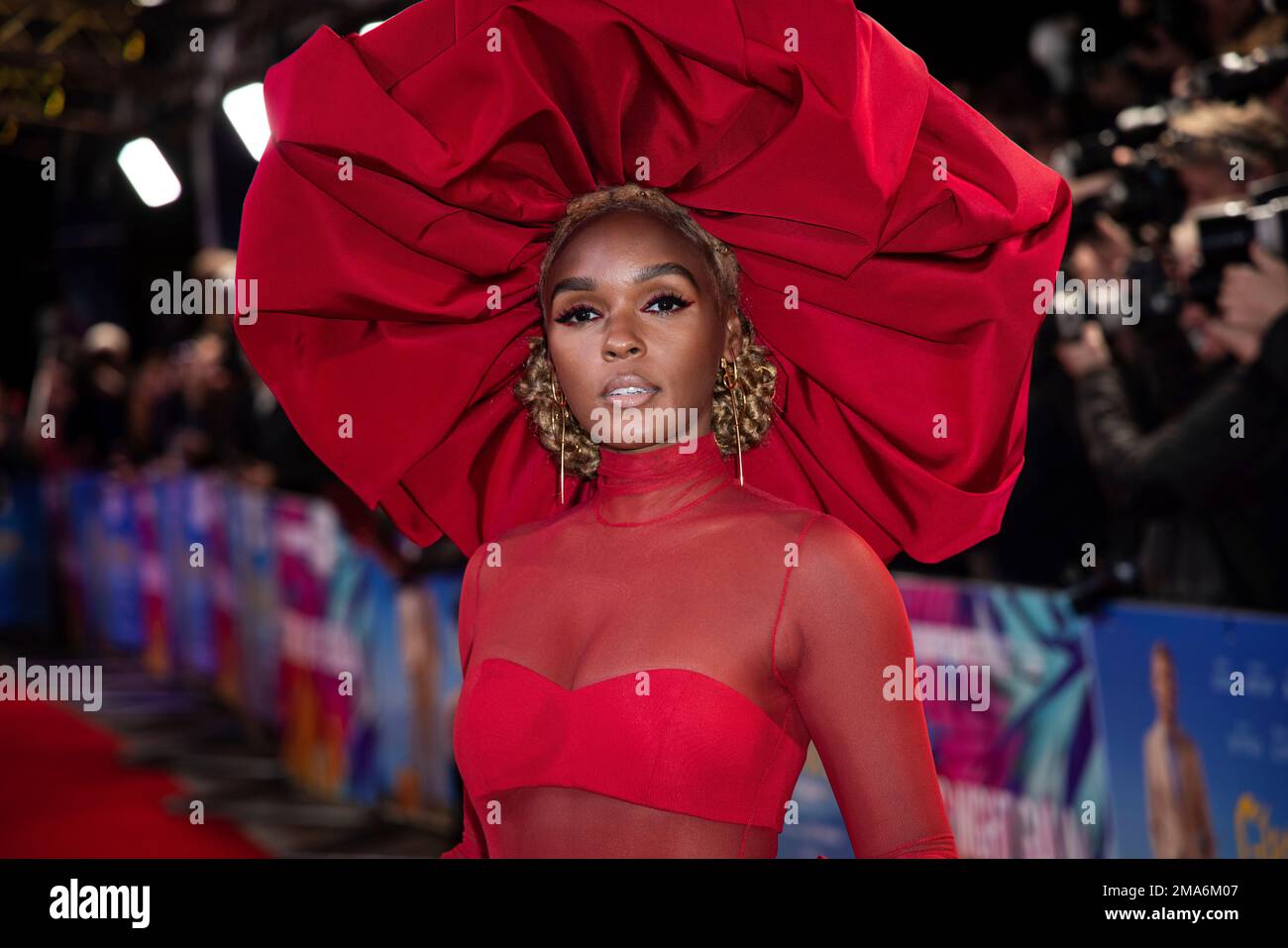 Janelle Monae poses for photographers upon arrival for the premiere of the film 'Glass Onion: A ...