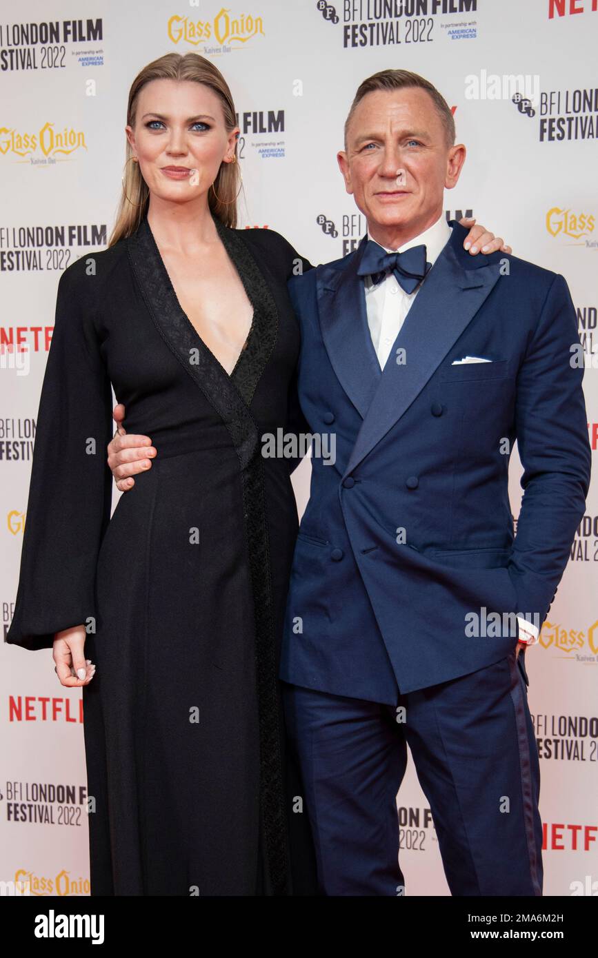 Daniel Craig, right, and Ella Craig pose for photographers upon arrival ...