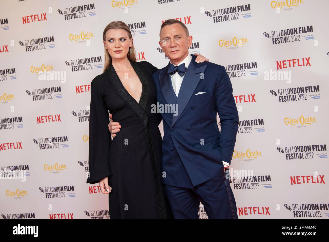 Daniel Craig, right, and Ella Craig pose for photographers upon arrival ...