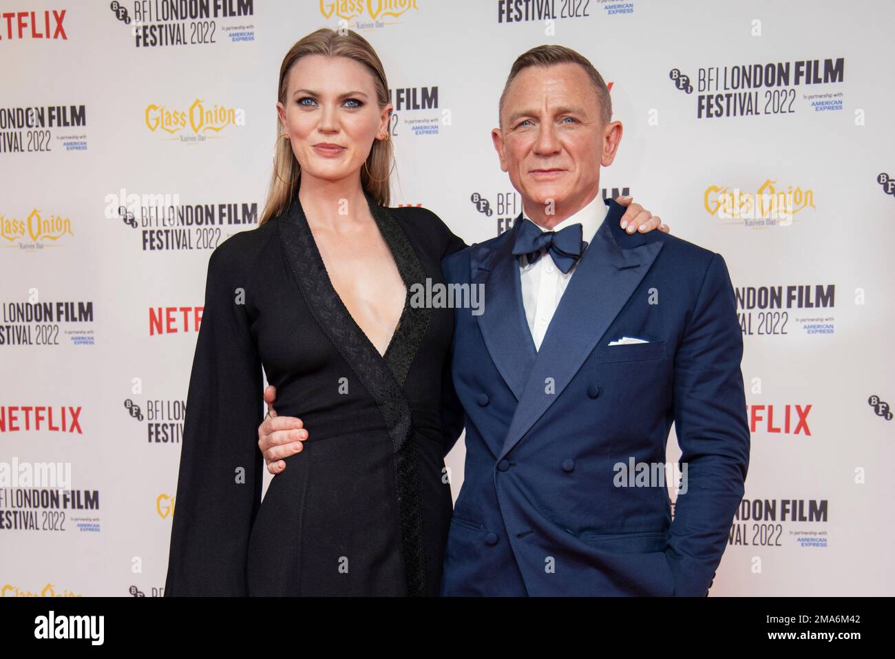 Daniel Craig, right, and Ella Craig pose for photographers upon arrival ...