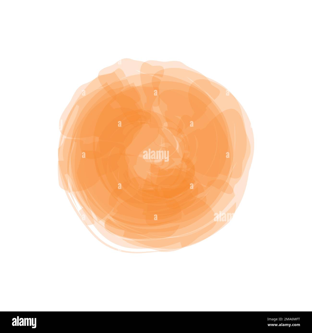 Orange watercolor paint vector circle Stock Vector Images - Alamy