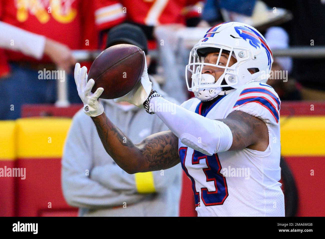 Buffalo Bills wide receiver Gabe Davis pulls in a pass for a touchdown ...